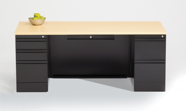 Apex Double Pedestal Metal Desks | Atlanta Office Liquidators | Atlanta ...