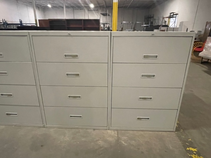 4-Drawer Gray Metal Filing Cabinets | Atlanta Office Liquidators ...